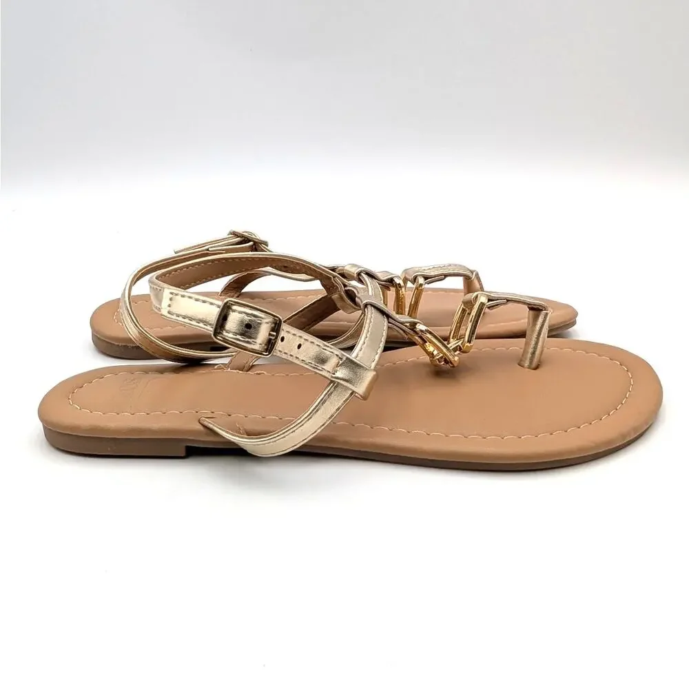 ASOS | Shoes | Asos Design Fortune Hardware Sandals Open Toe Womens ...